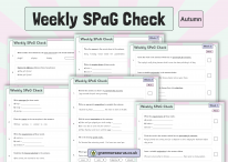 Year 4 Weekly SPaG Check - Autumn - Grammarsaurus
