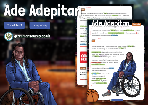 Year 3 Model Text –Biography – Ade Adepitan - Grammarsaurus