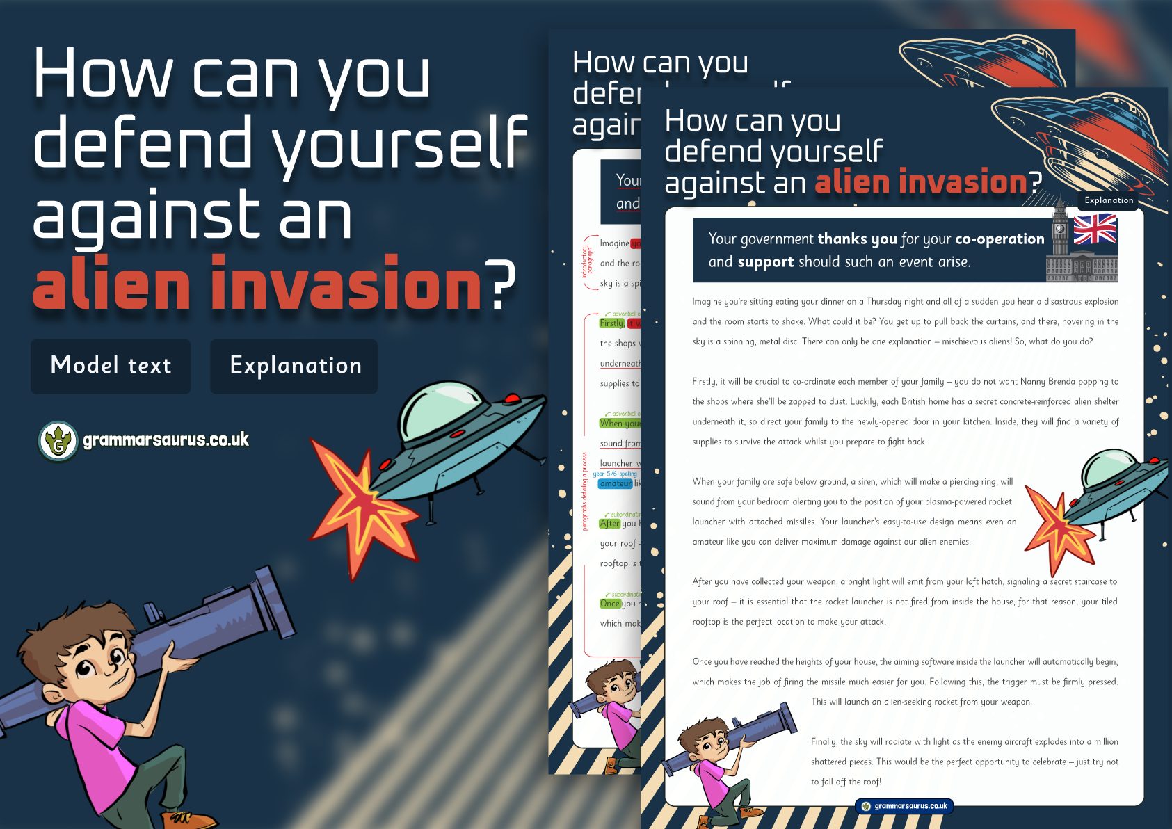 Year 5 Model Text - Explanation - How can you defend yourself from an alien invasion ...