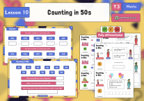 Year 3 Place Value - Counting in 50's - Lesson 10 - Grammarsaurus