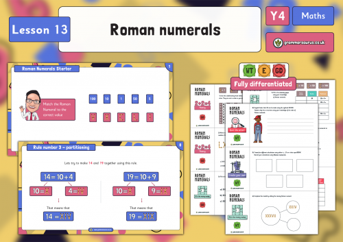Year 4 Place Value – Roman numerals – Lesson 13 - Grammarsaurus