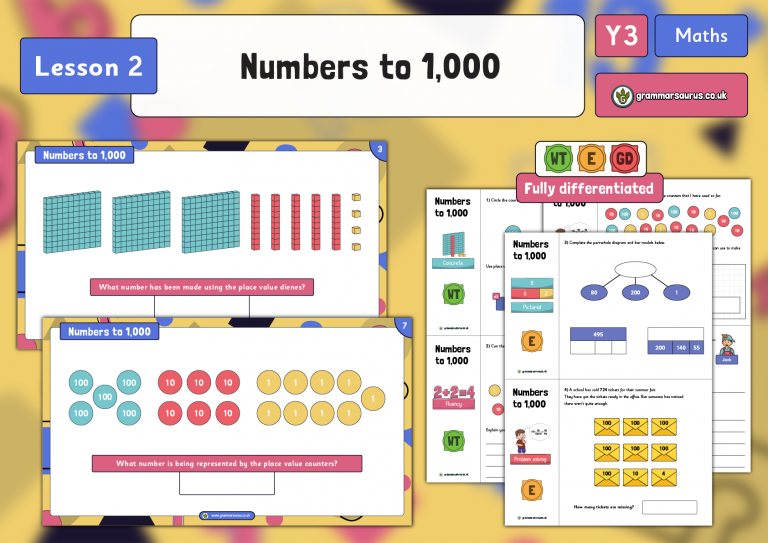 Year 3 Place Value – Numbers to 1000 – Lesson 2 - Grammarsaurus