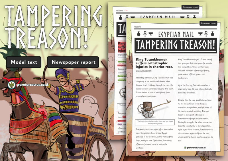 Year 5 Model Text – Newspaper report – Tampering Treason - Grammarsaurus