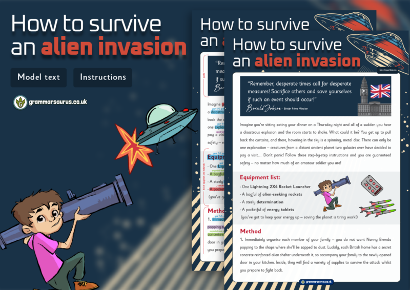 Year 5 Model Text - Instructions - How to survive an alien invasion ...