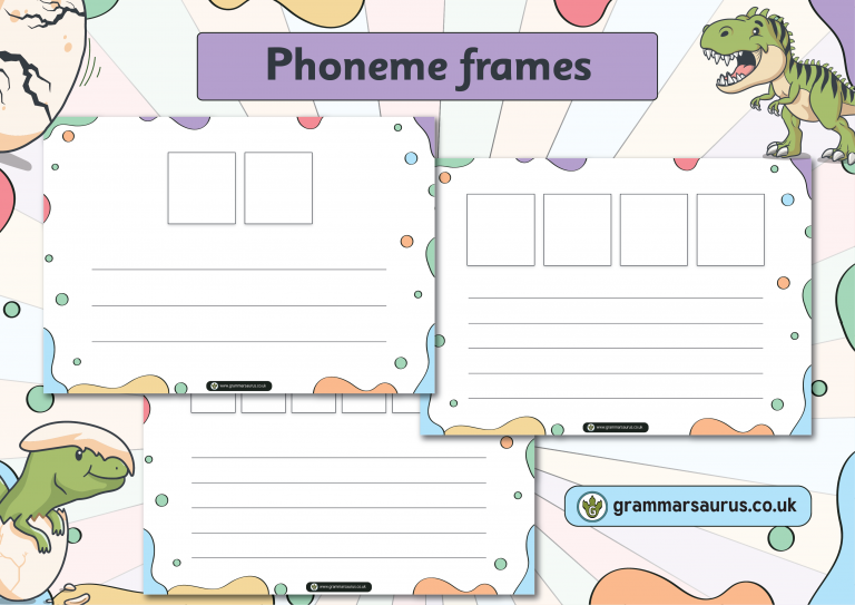 Phonics Display Phoneme Frames Grammarsaurus