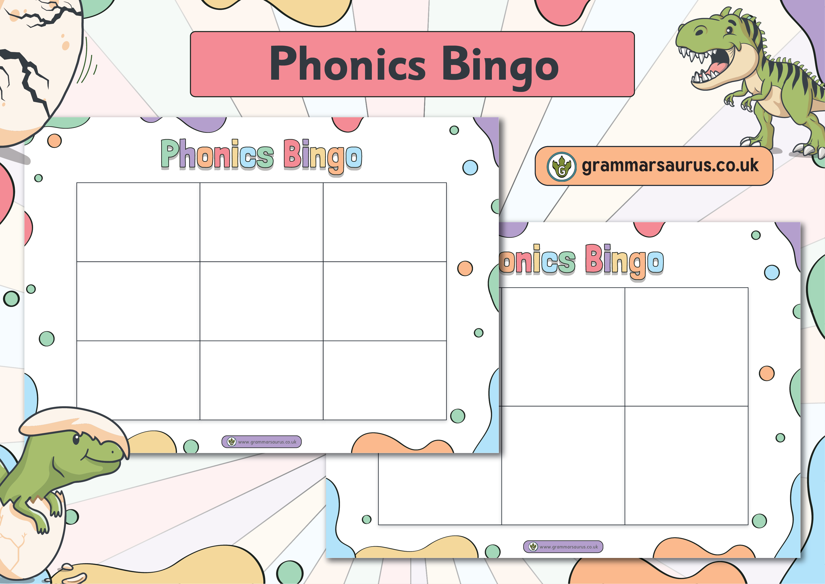Phonics Phases 1-6 - Bingo Game - Grammarsaurus