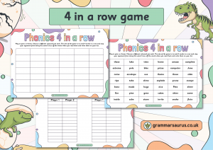 Phonics Phases 1-6 - 4 In a Row Game (split digraphs and blank editable ...