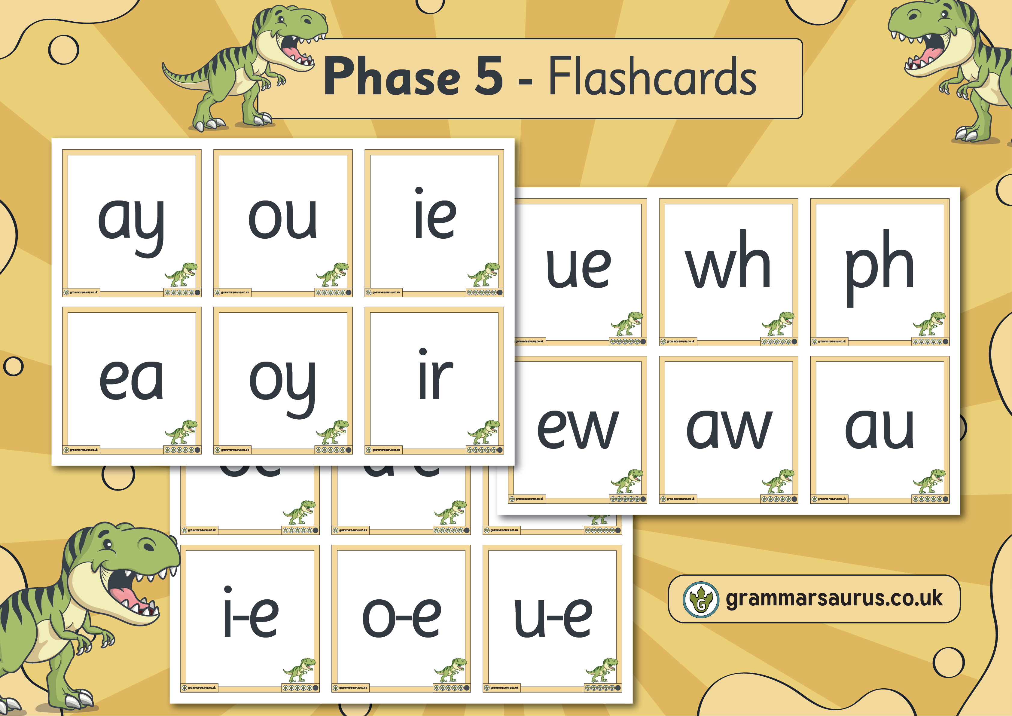 Phonics Phase 5 – Flashcards - Grammarsaurus