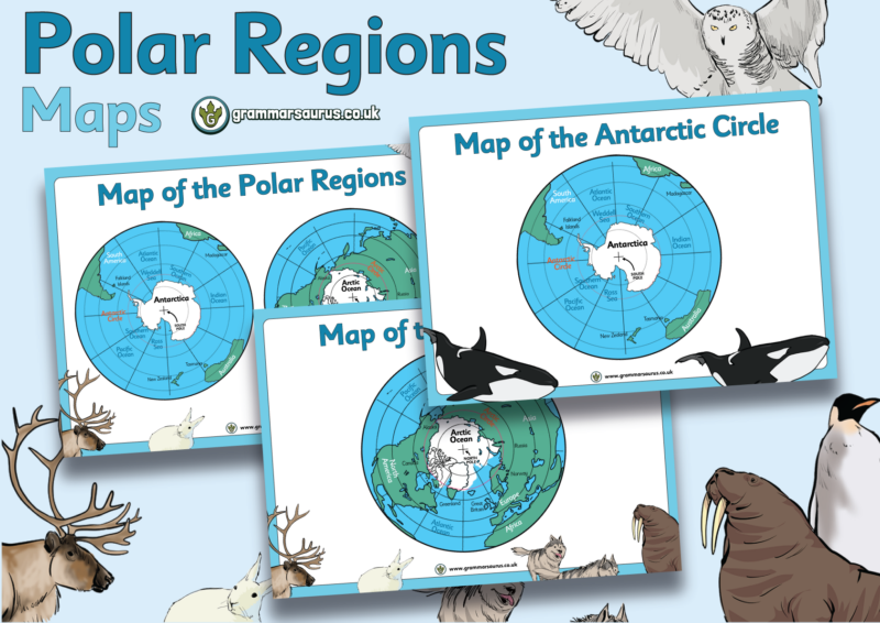 Polar Regions - Posters - Maps - Grammarsaurus