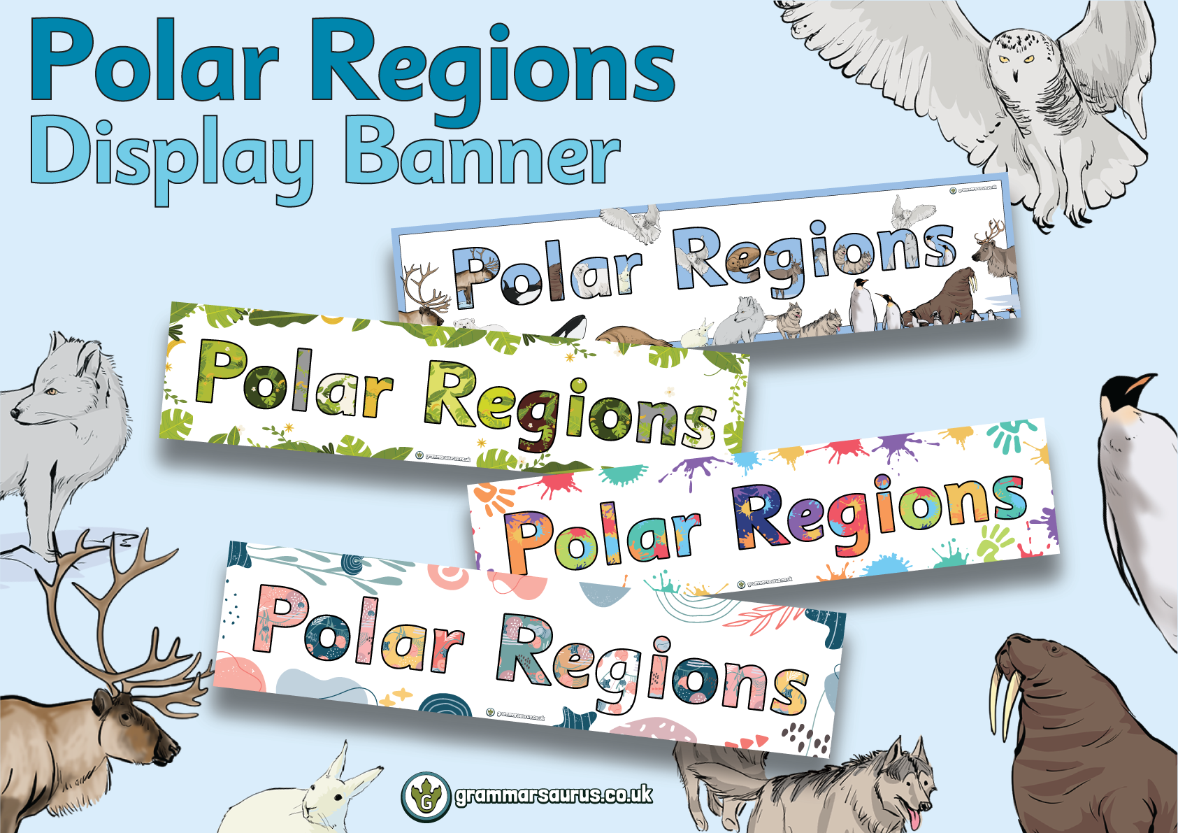 Polar Regions - Display Banner - Grammarsaurus