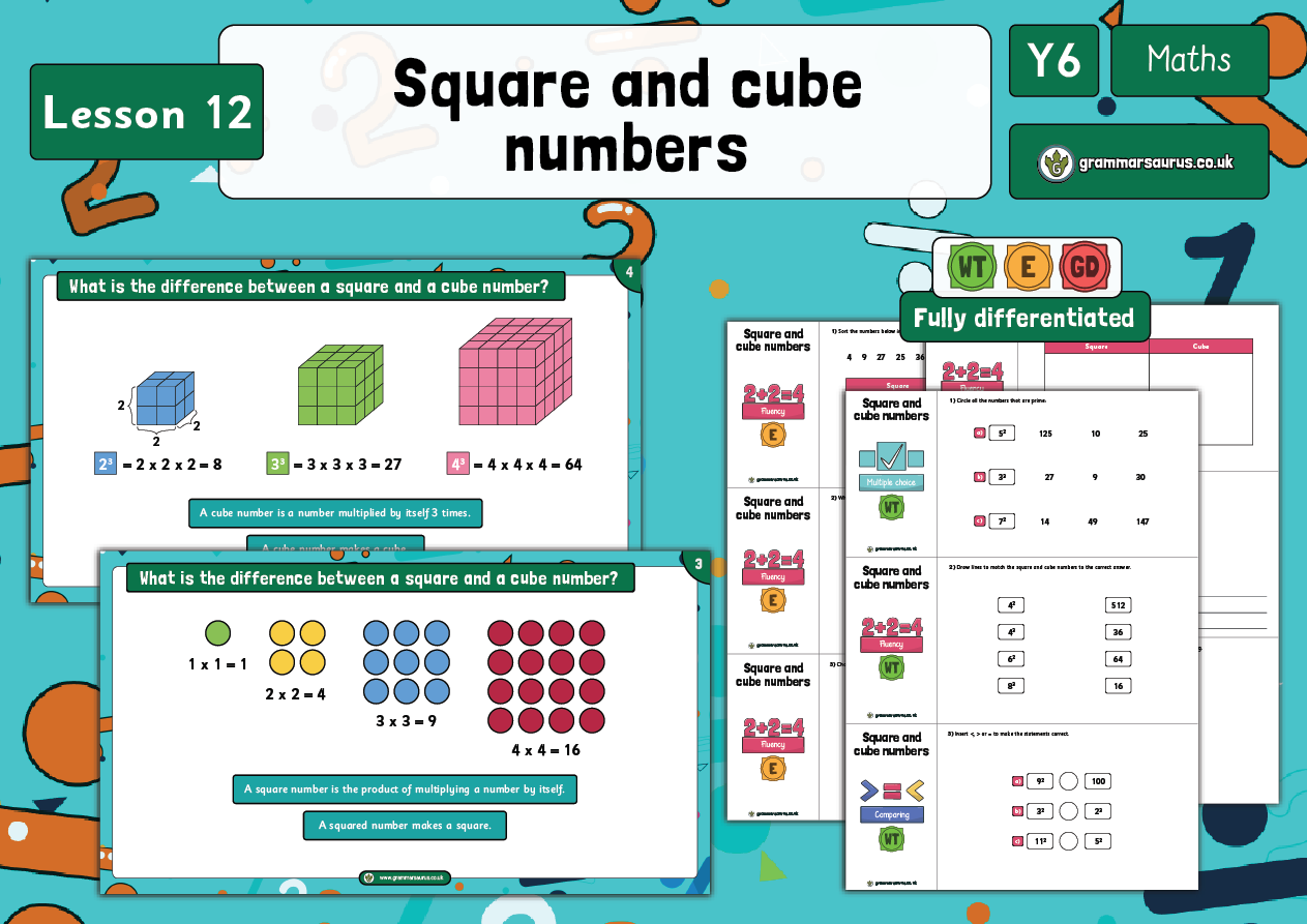 Year 6 Addition, Subtraction and Multiplication - Square and cube ...
