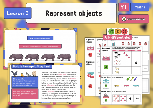 Year 1 Place Value (within 10) - Represent objects - Lesson 3 ...