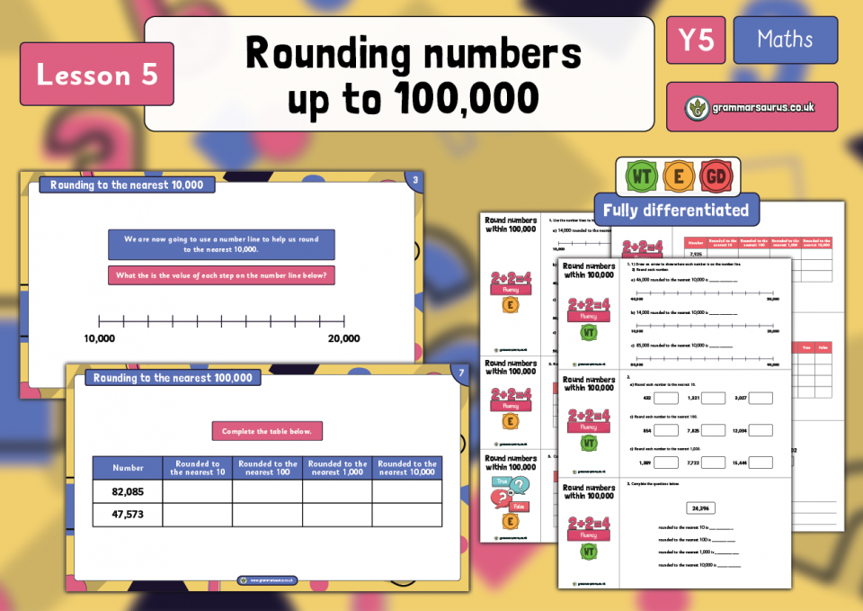 Year 5 Place Value – Rounding numbers up to 100,000 – Lesson 5 ...