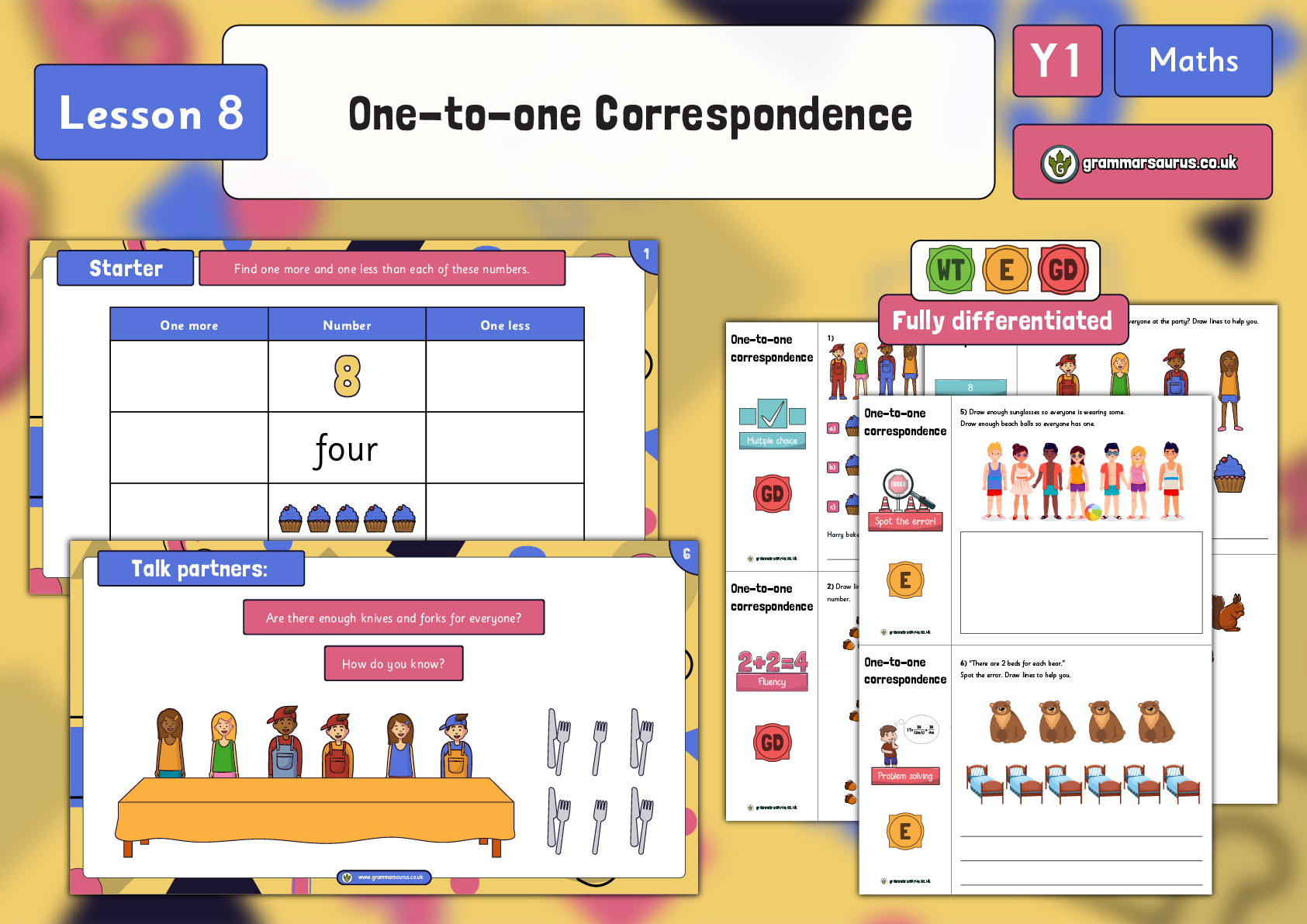 Year 1 Place Value (within 10) - One-to-one correspondence - Lesson 8 ...