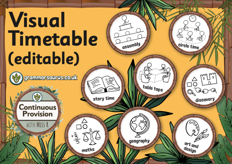 Continuous Provision - Display - Visual Timetable (editable ...