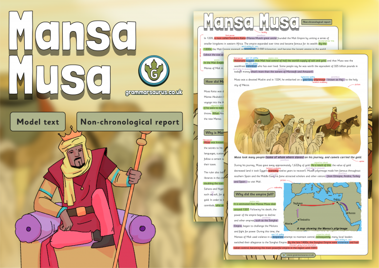 Year 6 Model Text – Non-chronological report – Mansa Musa - Grammarsaurus