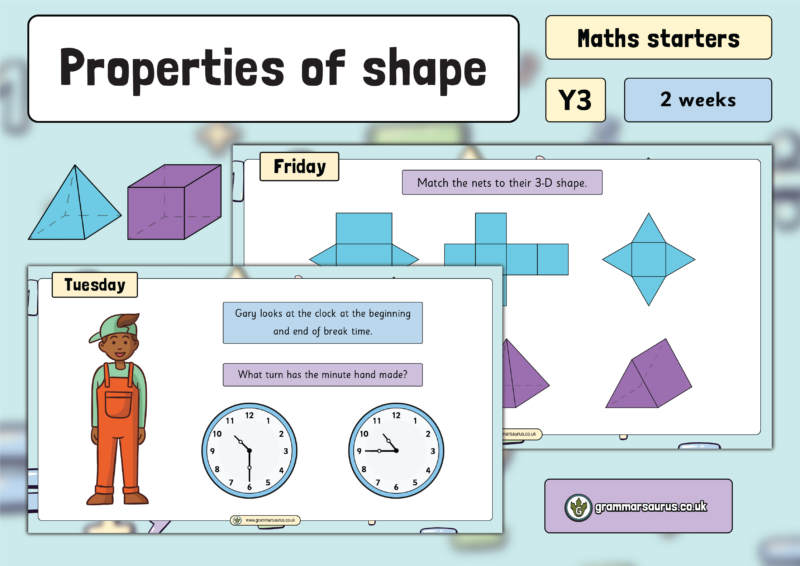 Year 3 Maths Starters – Properties of Shape - Grammarsaurus