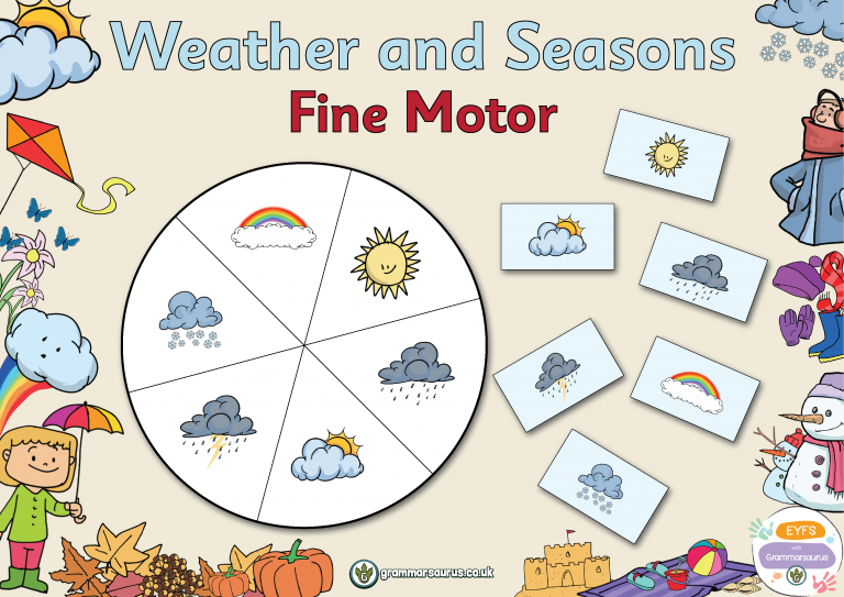EYFS Weather and Seasons - Fine Motor - Grammarsaurus
