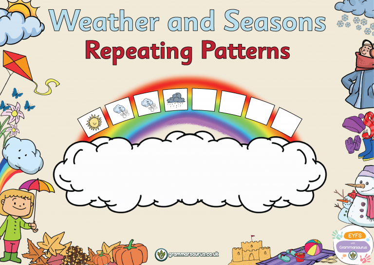 EYFS Weather and Seasons - Repeating Patterns - Grammarsaurus