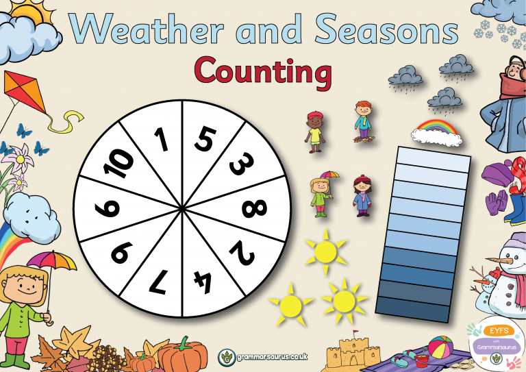 EYFS Weather and Seasons - Counting - Grammarsaurus