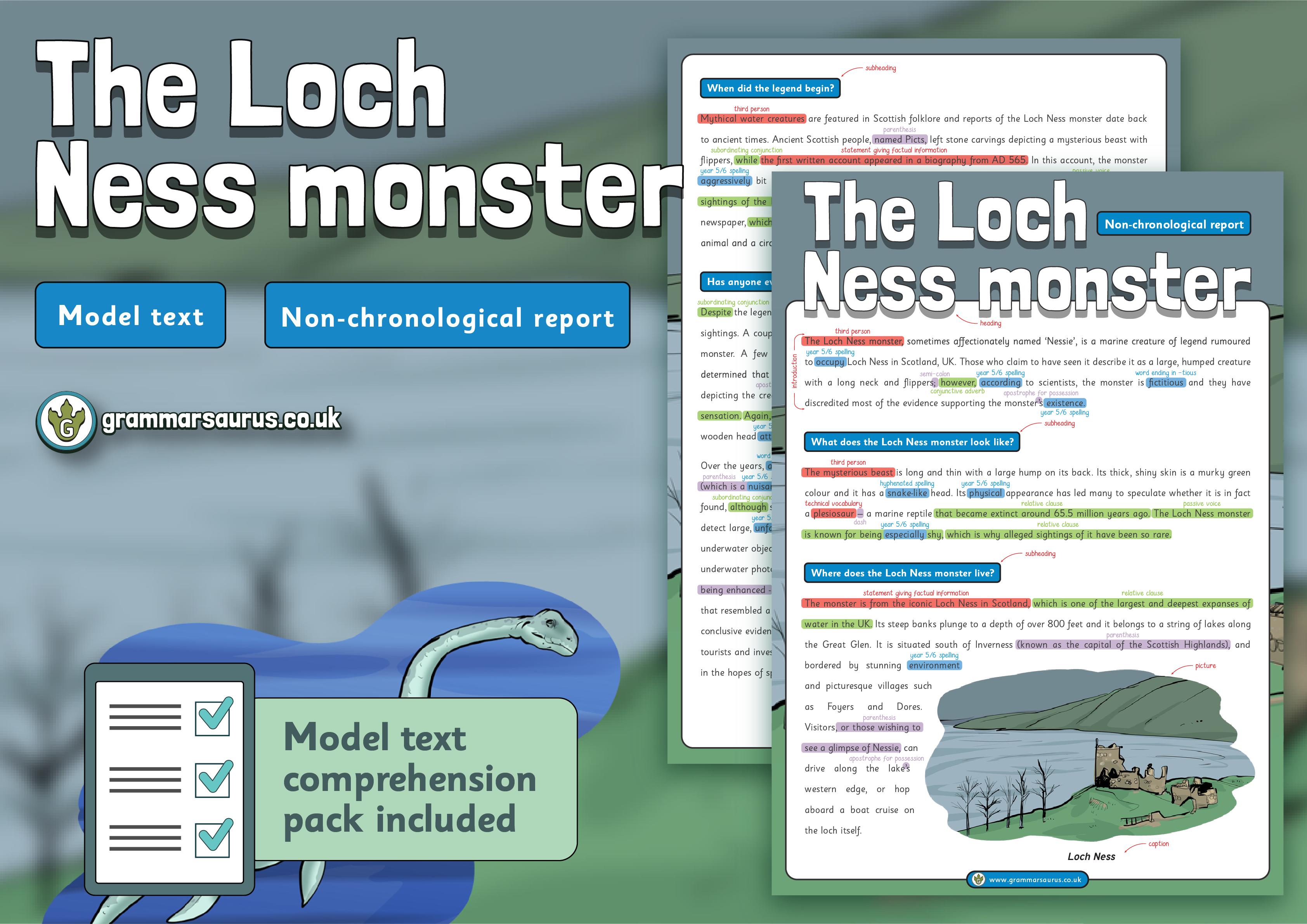 Year 6 Model Text - Non-chronological report - The Loch Ness Monster ...