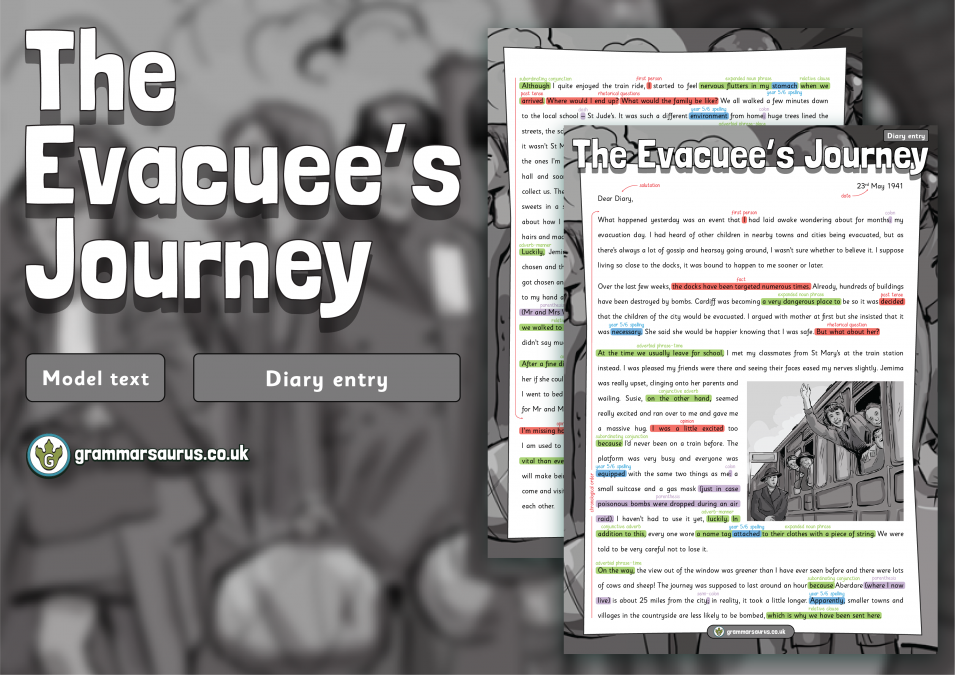 Year 6 Model Text – Diary entry - The Evacuee's Journey ( gbsct P6 ...