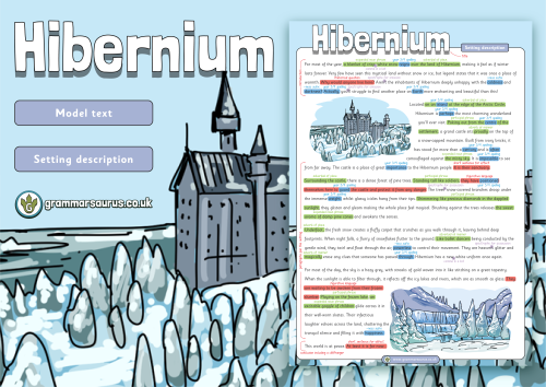 Year 3 Model Text - Setting description - Hibernium - Grammarsaurus