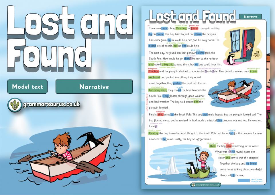 Year 1 Model Text - Narrative - Lost and found ( gbsct P1, Kindergarten & Senior infants ...