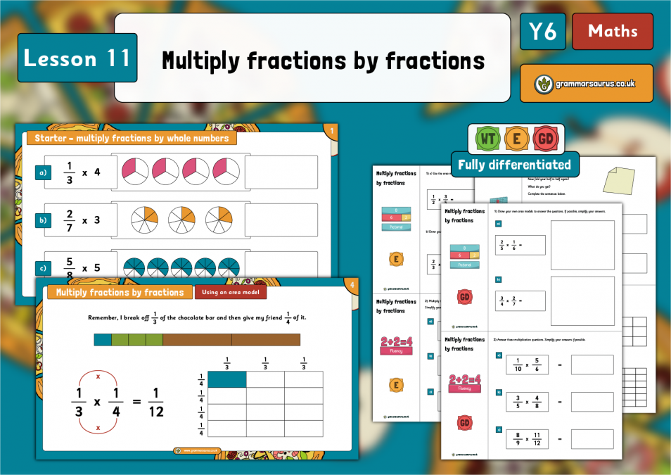 Year 6 Fractions Multiplying Fractions By Fractions Lesson 11 Year 6 Fractions Multiplying Fractions By Fractions Lesson 11