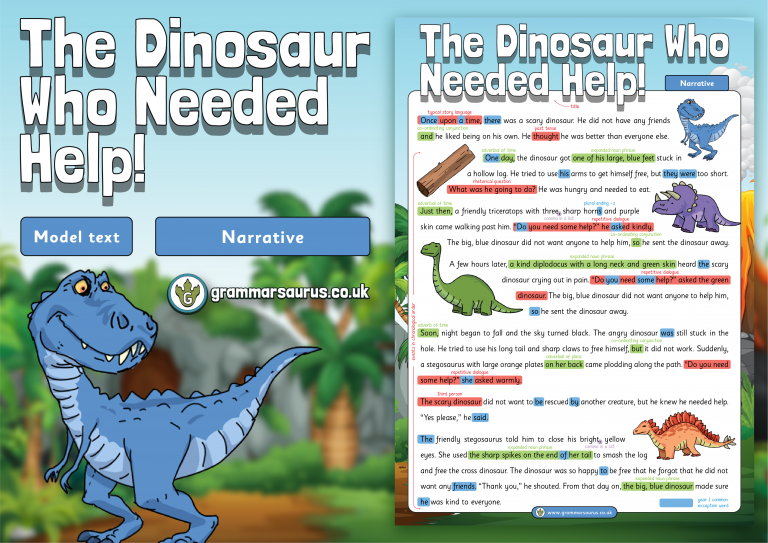 Year 1 Model Text - Narrative - The Dinosaur Who Needed Help ...