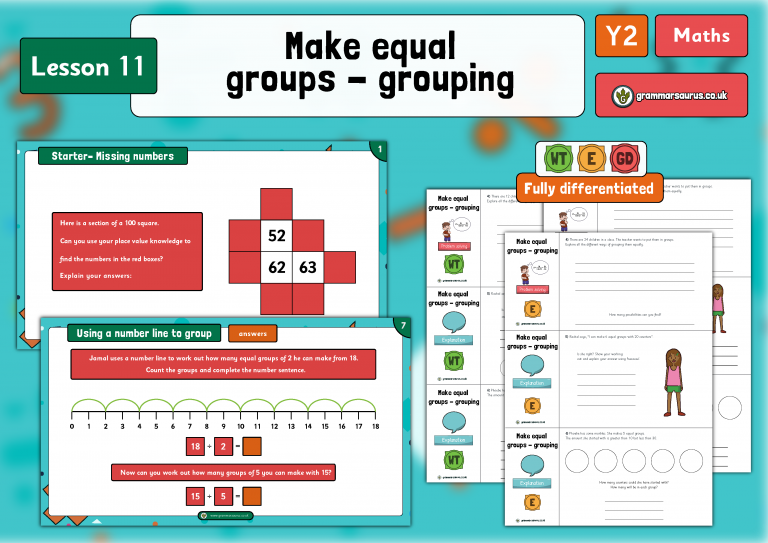 Year 2 Multiplication and Division – Make equal groups - grouping ...