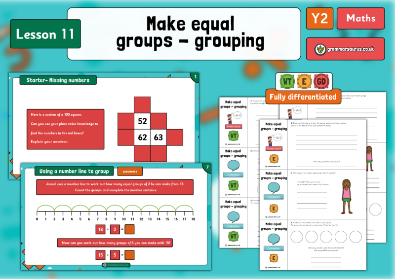 Year 2 Multiplication and Division – Make equal groups - grouping ...
