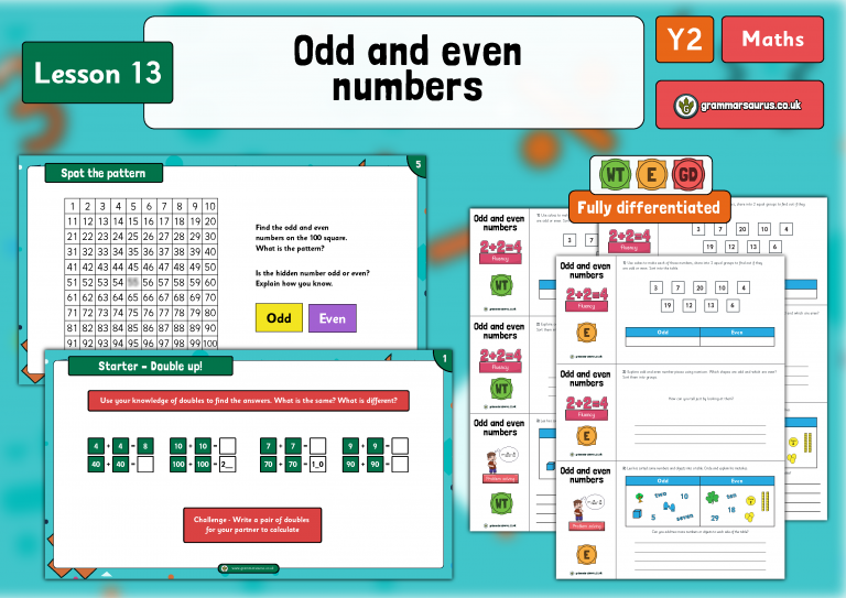 Year 2 Multiplication and Division – Odd and even numbers – Lesson 13 ...
