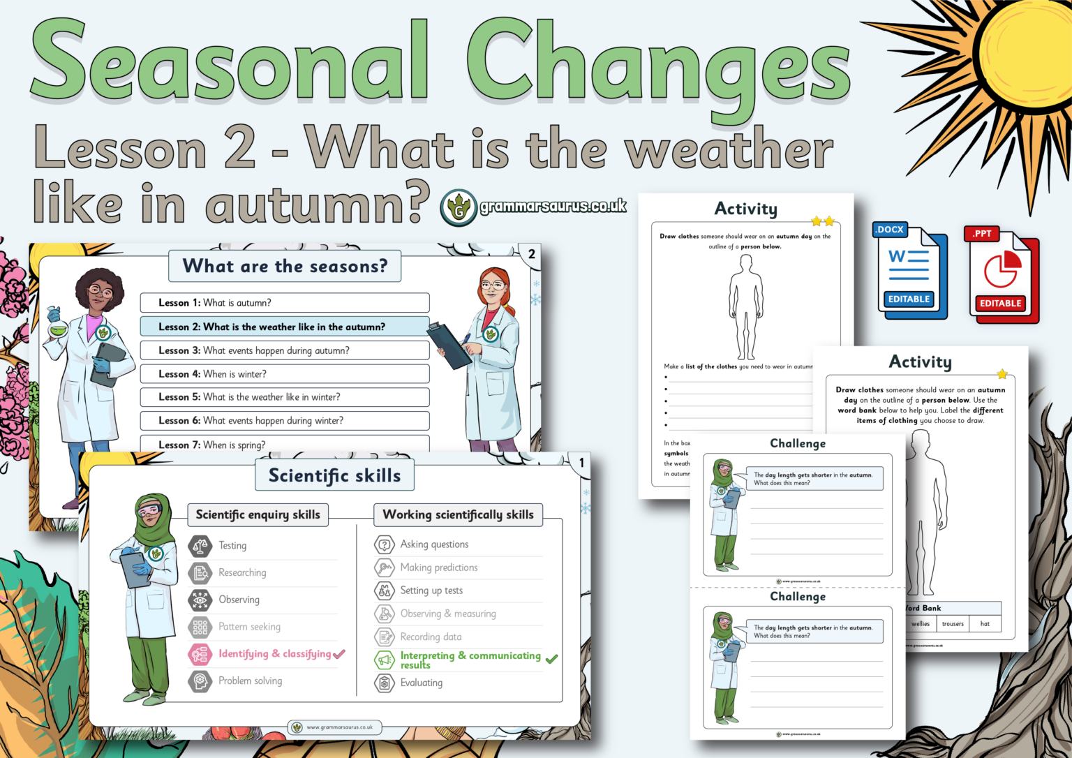 Year 1 Science - Seasonal Changes - What is the weather like in autumn ...