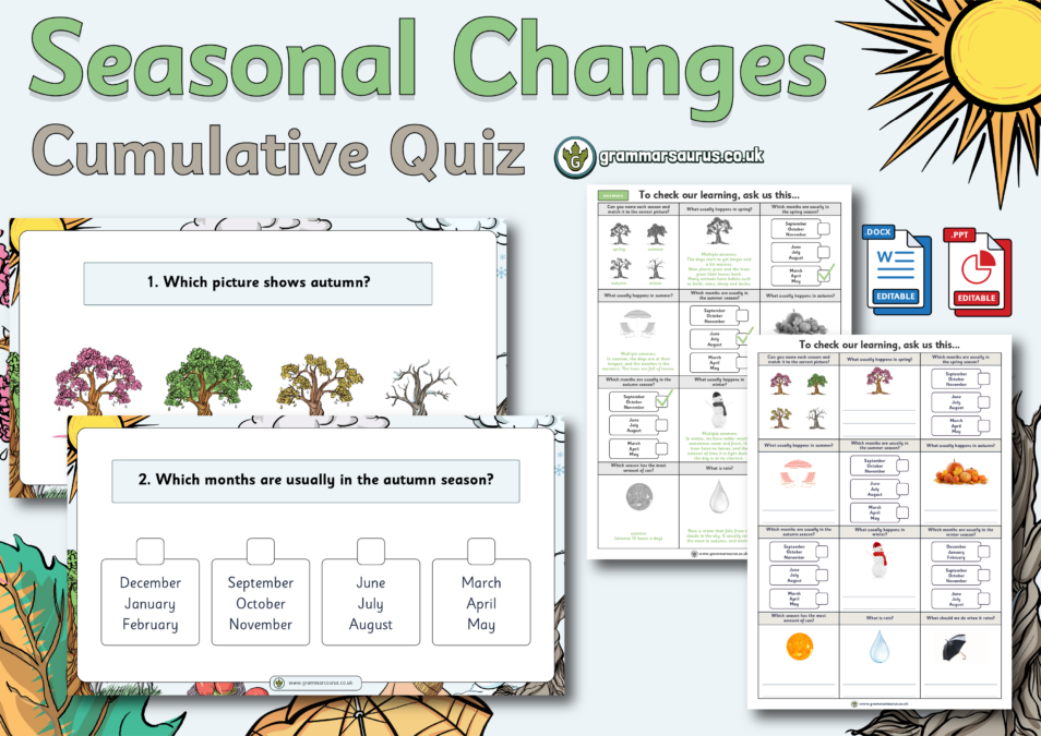 Year 1 Seasonal Changes - Grammarsaurus