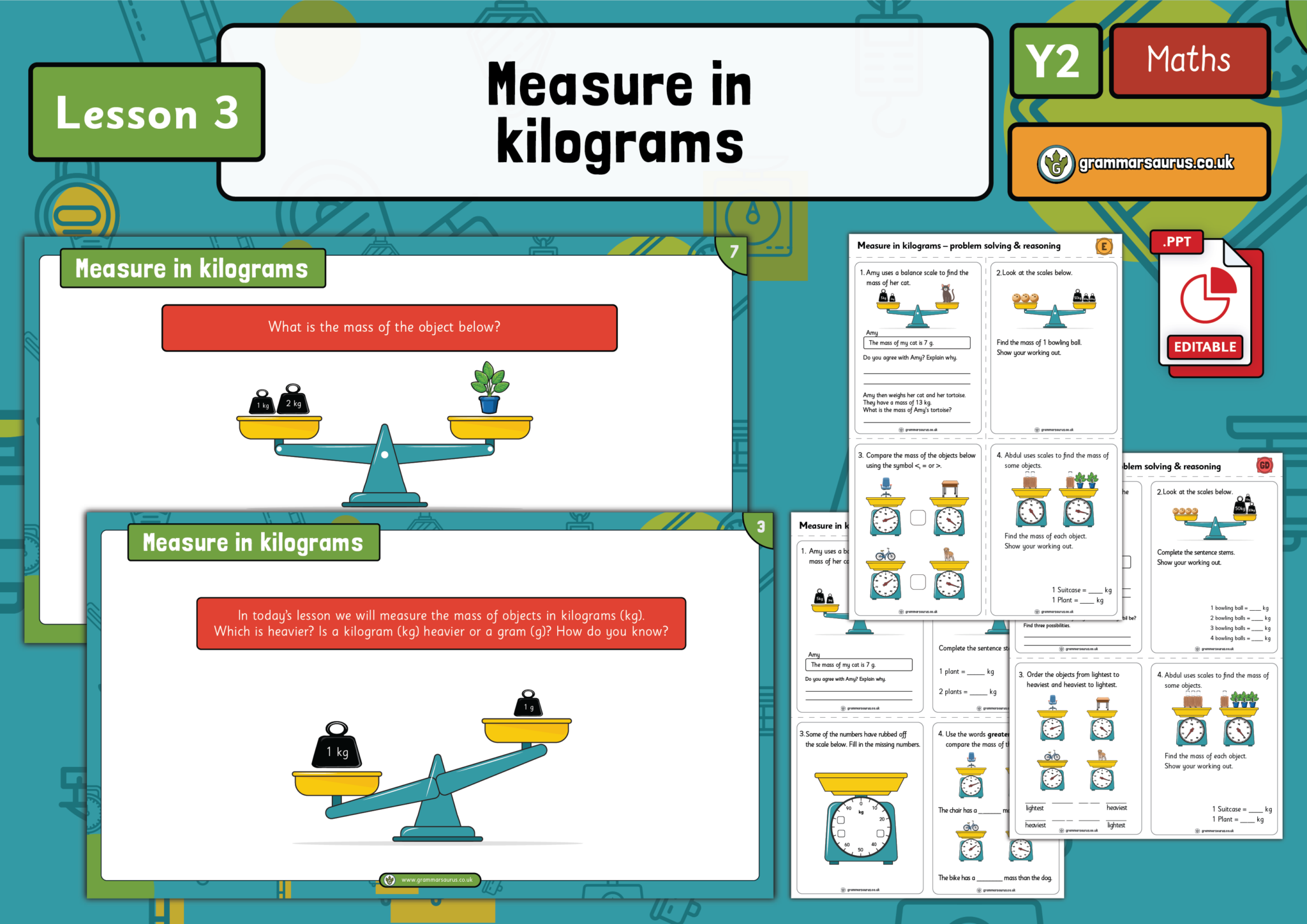 Year 2 Mass, capacity and temperature – Measure in kilograms – Lesson 3 ...