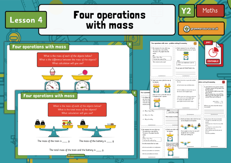 Year 2 Mass, Capacity and Temperature - Four operations with mass ...