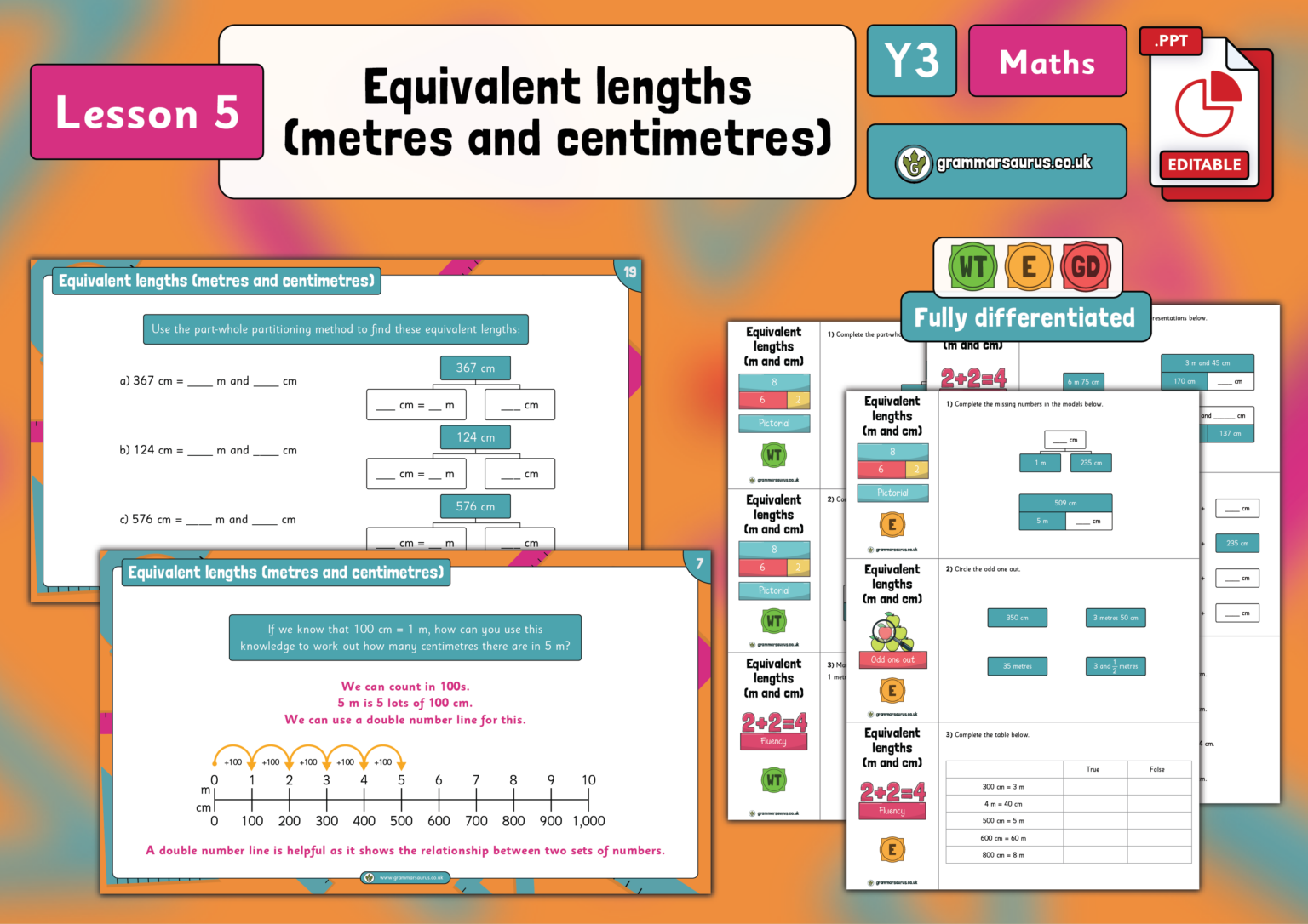 Year 3 Length and Perimeter - Equivalent lengths (metres and ...