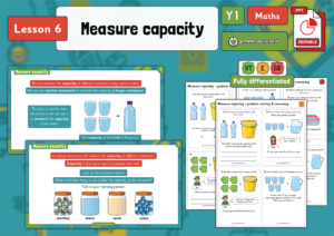 Year 1 Mass and Volume - Measure Capacity - Lesson 6 - Grammarsaurus