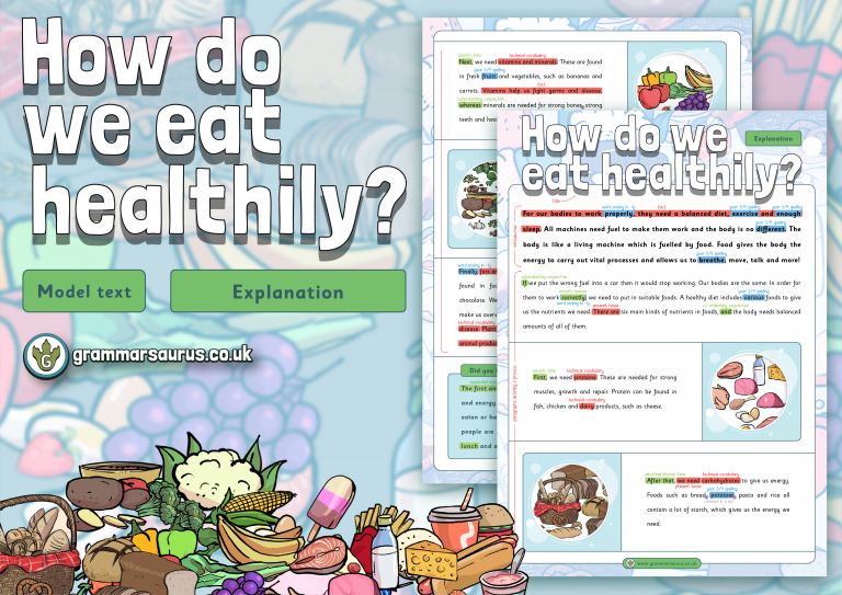 Year 3 Model Text – Explanation – How do we eat healthily? - Grammarsaurus