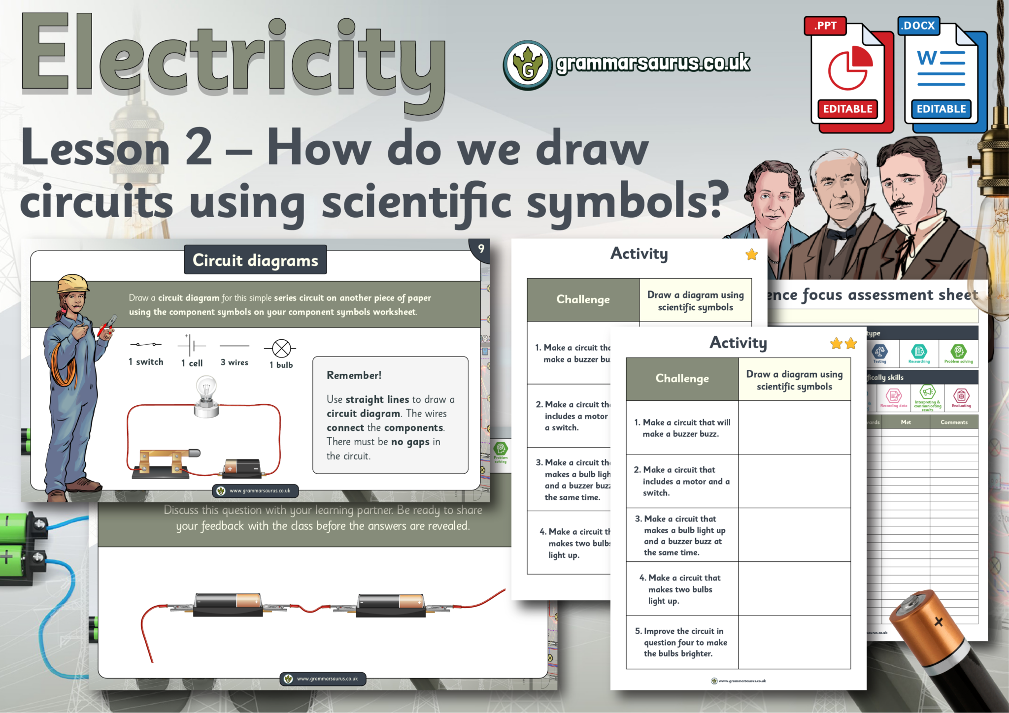 Year 6 Science - Electricity - How do we draw circuits using scientific ...