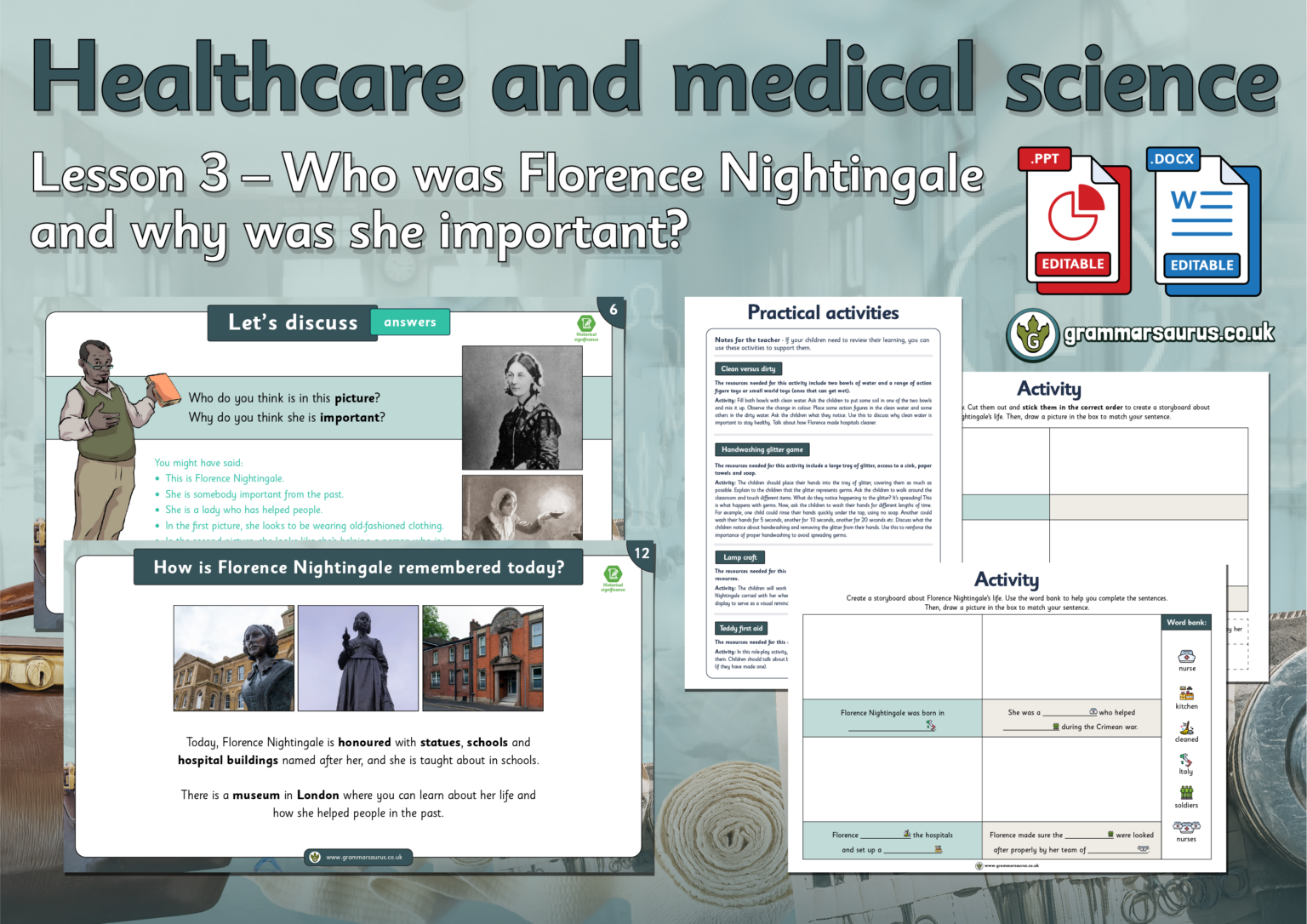 KS1 History - Healthcare and medical science - Who was Florence ...