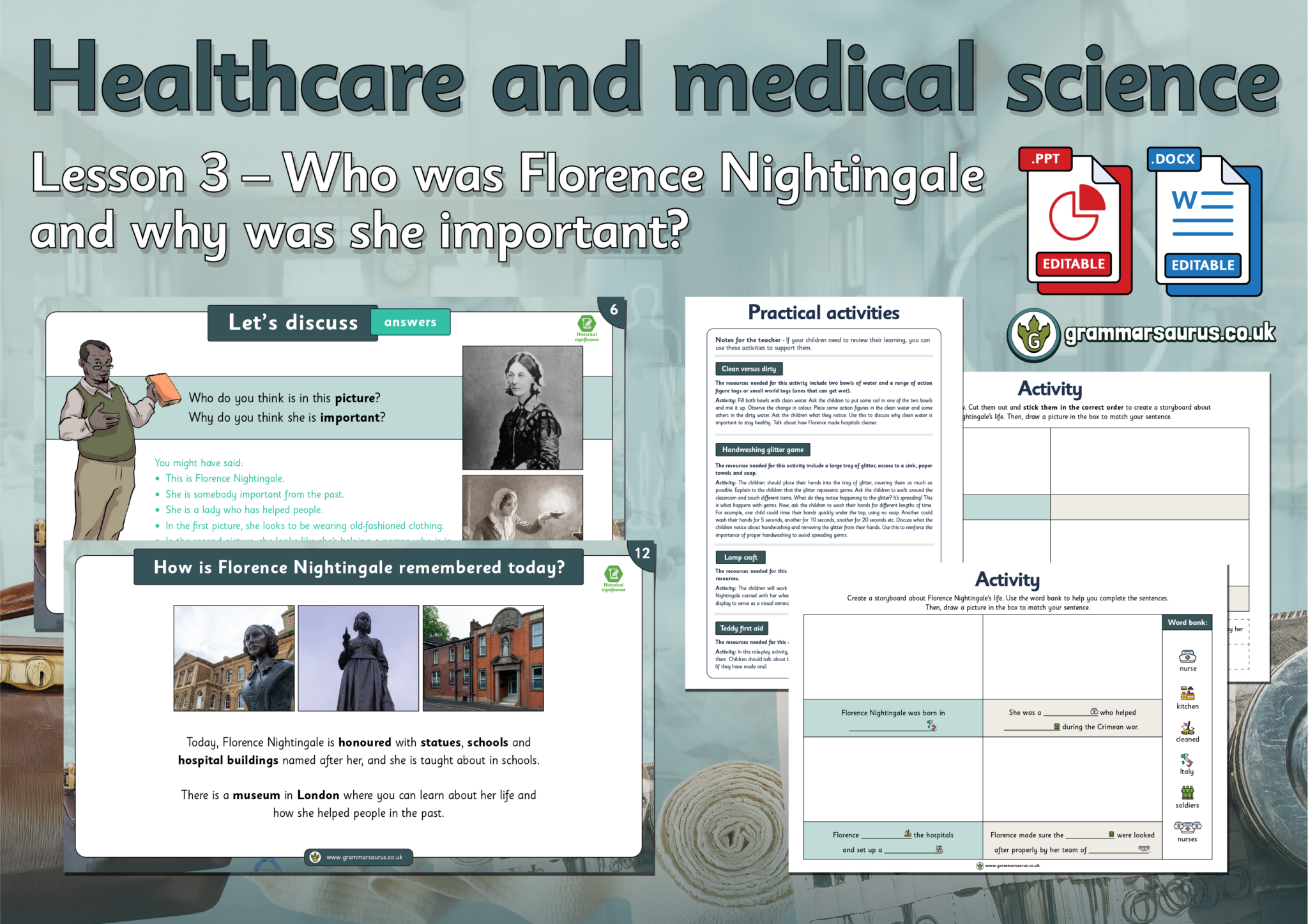 KS1 History - Healthcare and medical science - Who was Florence ...