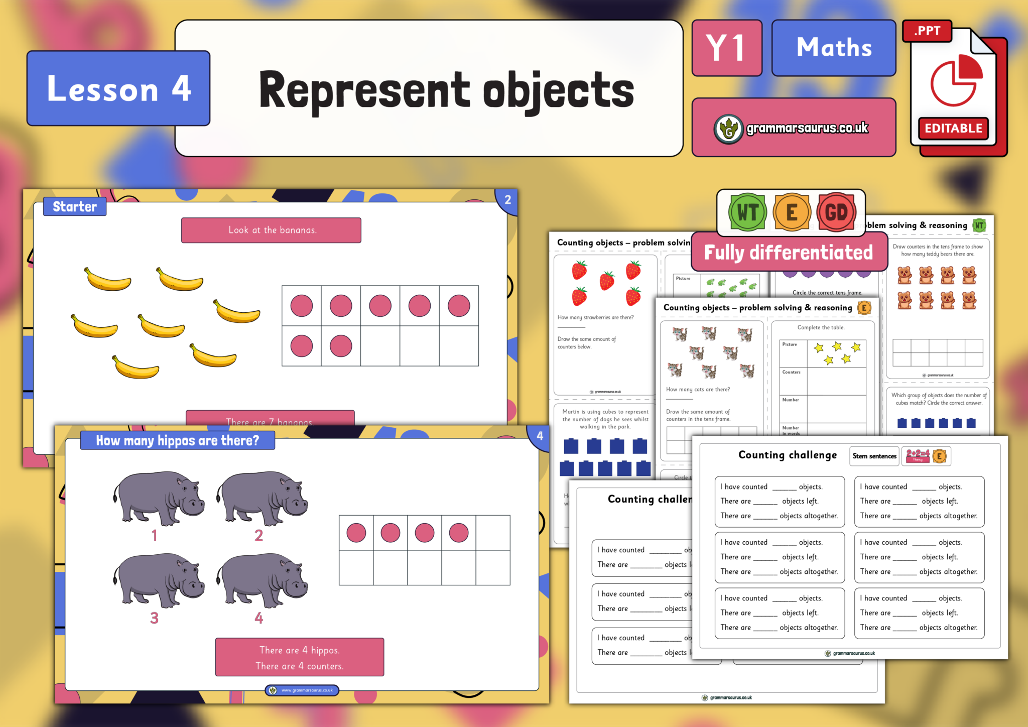 Year 1 Place Value (within 10) - Represent Objects - Lesson 4 ...
