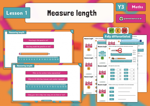 Year 3 Length and Perimeter - Measure Length - Lesson 1 - Grammarsaurus