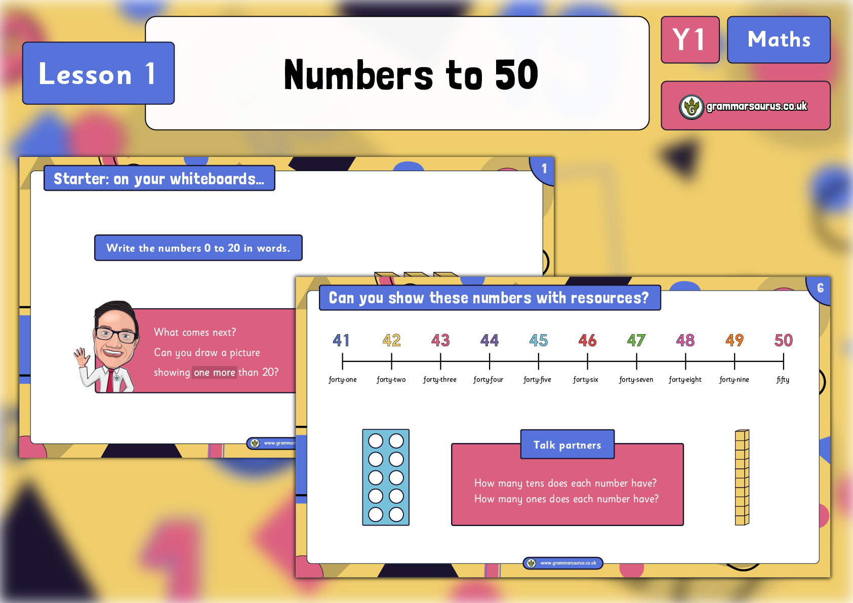 Year 1 Place Value within 50 Numbers To 50 Lesson 1 Grammarsaurus