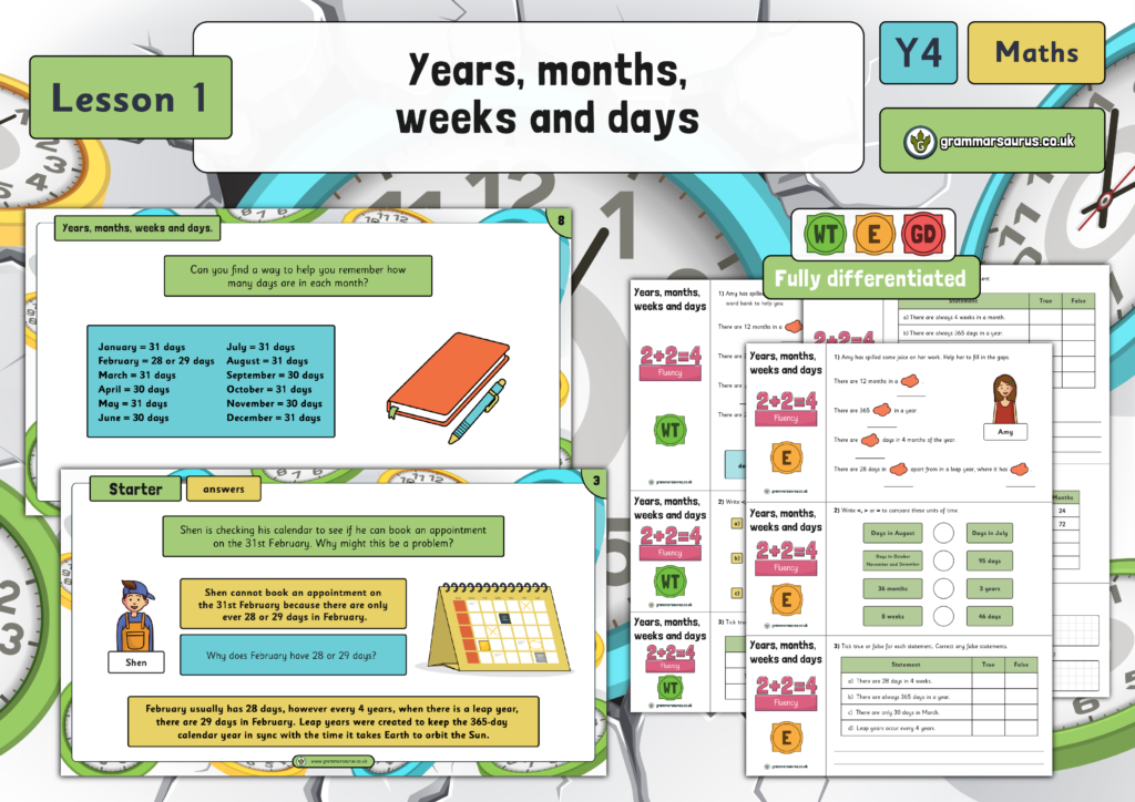 Time Y4 - Grammarsaurus