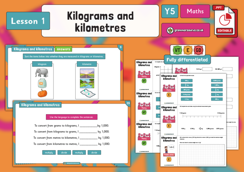 Year 5 Converting Units - Kilograms and kilometres - Lesson 1 ...