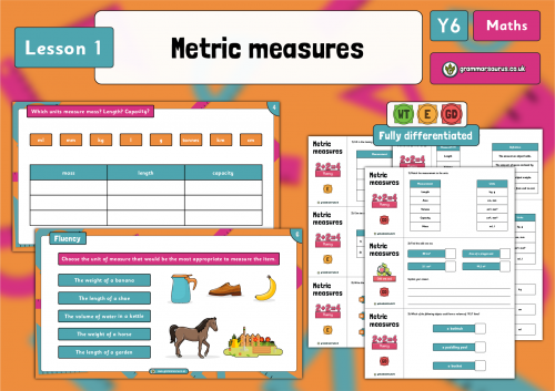 Year 6 Converting Units - Metric Measures - Lesson 1 - Grammarsaurus