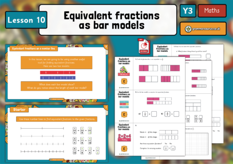Year 3 Fractions – Equivalent Fractions as bar models – Lesson 10 ...